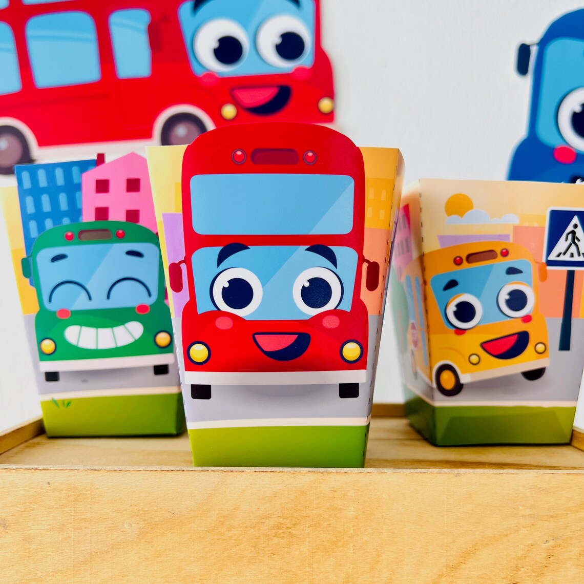 Wheels on the Bus Party Favors Box EDITABLE Printable/ Bus Themed Party ...