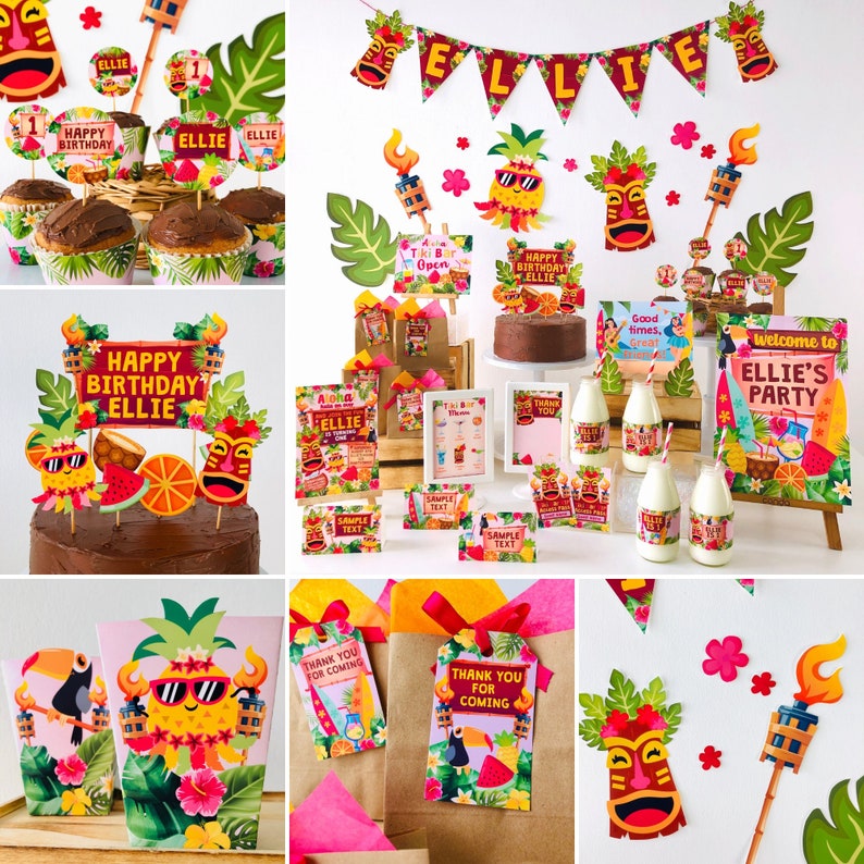 Luau Birthday Party/ Hawaiian Party/ Summer Tropical Party - Etsy