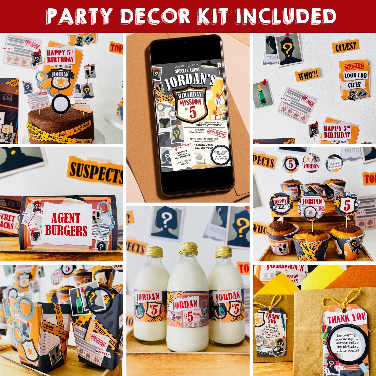 Printable Murder Mystery Party Kit, Secret Agent Detective Theme - Etsy