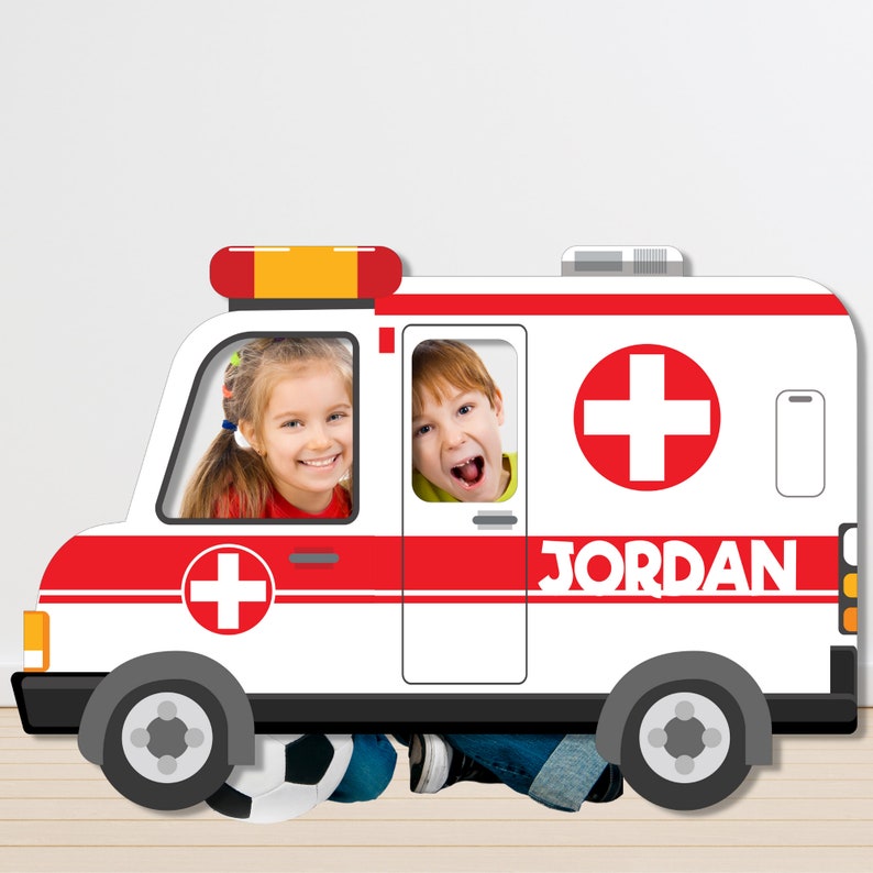 Ambulance Photo Booth Prop, Hospital Party Decor (editable, Printable ...