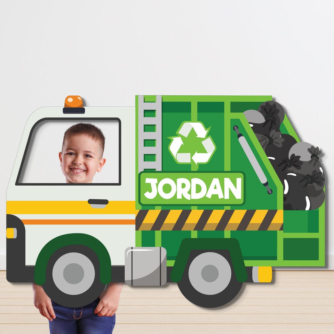 Trash Truck Photo Booth Props/ Garbage Truck Photo Props/ Garbage Truck ...
