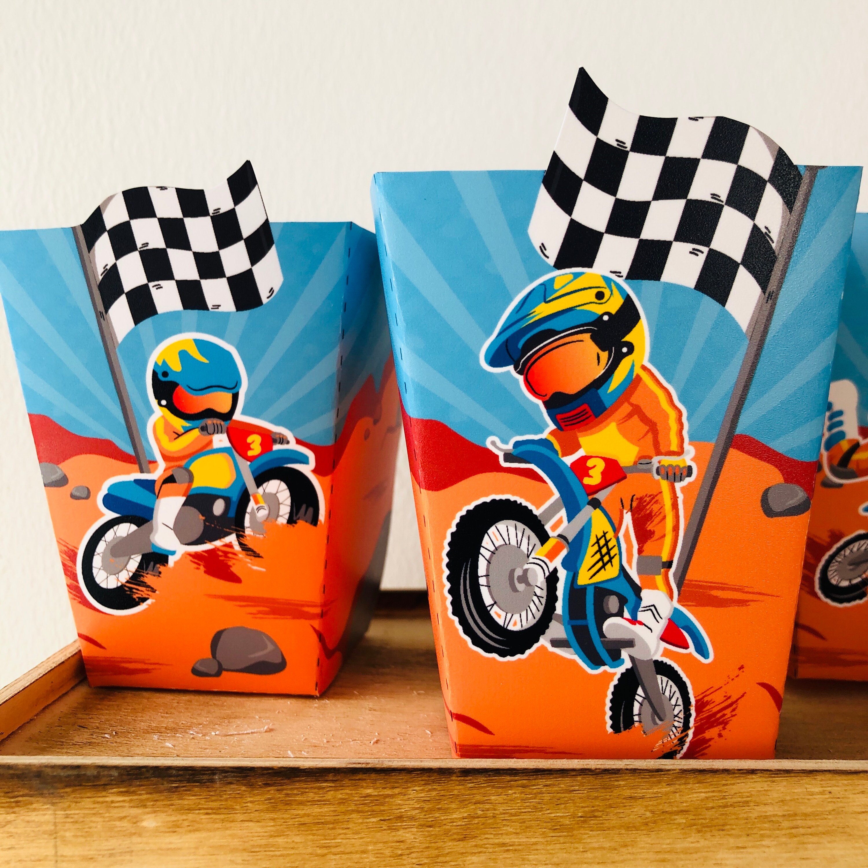 Dirt Bike Party Favors Boxes/ Motocross Snack Box/ Motorbike Popcorn ...