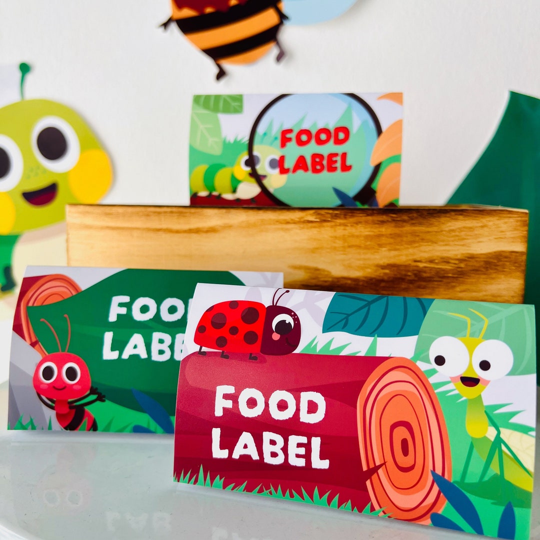Bugs and Insects Party Food Labels EDITABLE Printable | Outdoor Nature ...