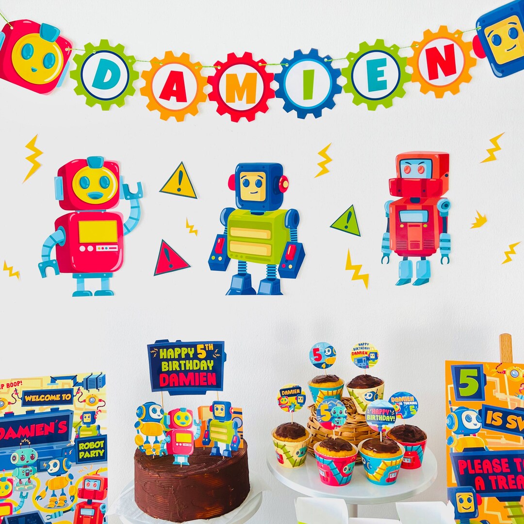 Robots Birthday Banner EDITABLE Printable/ Robotics Science Party ...