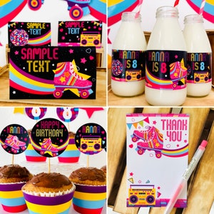 Roller Skating Party Decorations Printables Kit/ 90's Retro Disco ...