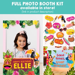 Luau Party Photo Props Printable/ Hawaiian Party Photo Props Booth ...
