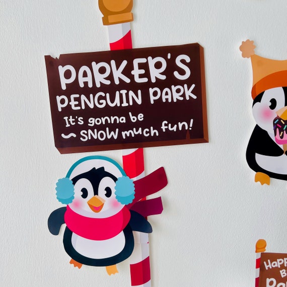 Penguin Party Cut-Outs EDITABLE Printable/ Penguin Winter Wonderland ...