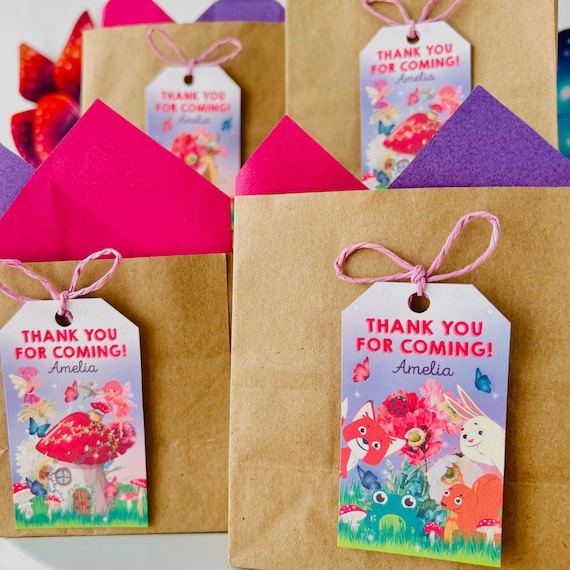Enchanted Fairy Forest Party Favors Gift Tags EDITABLE Printable/ Fairy ...