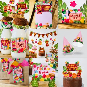 Luau Birthday Party/ Hawaiian Party/ Summer Tropical Party Editable ...