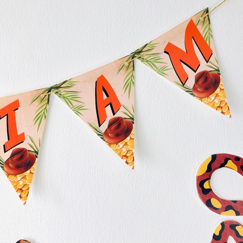 Indiana Jones Birthday Party Banner/ Adventure Explorer Birthday Banner ...