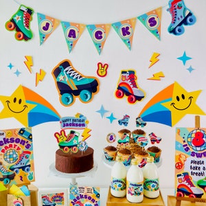 Roller Skating Party Decorations EDITABLE Printable Kit | Rollerblade ...