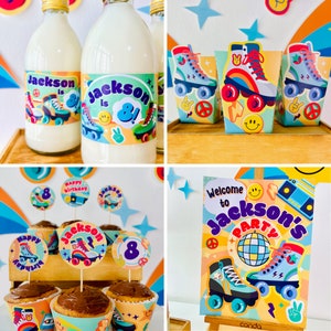 Retro Roller Skating Party Decorations Kit (editable Digital Download ...