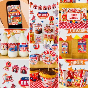 Circus Party Decorations EDITABLE Printable Kit | Carnival Birthday ...