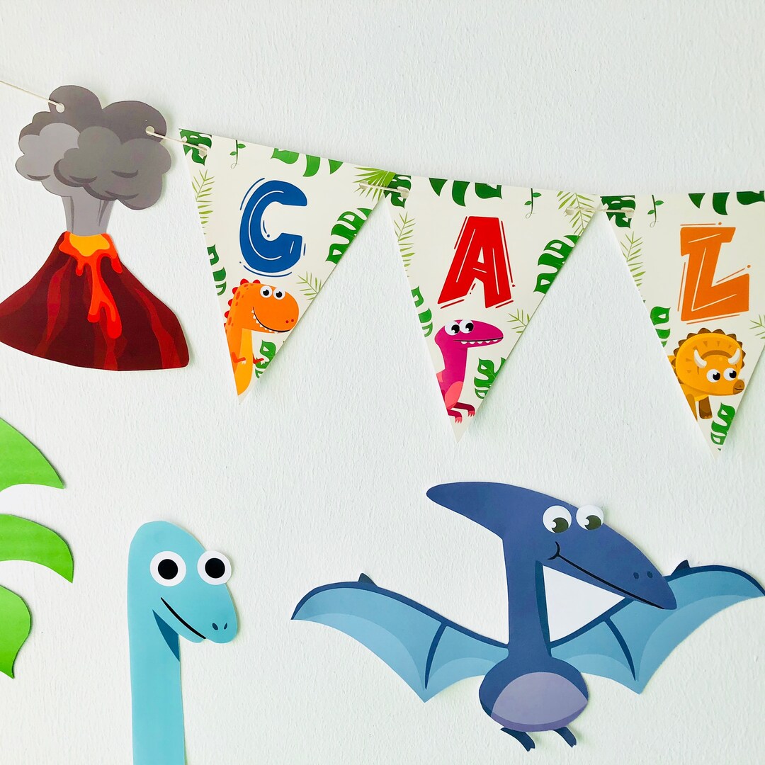 Dinosaurs Birthday Banner / Dino-mite Banner / 10 Little Dinosaurs ...