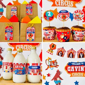 Circus Party Decorations EDITABLE Printable Kit | Carnival Birthday ...