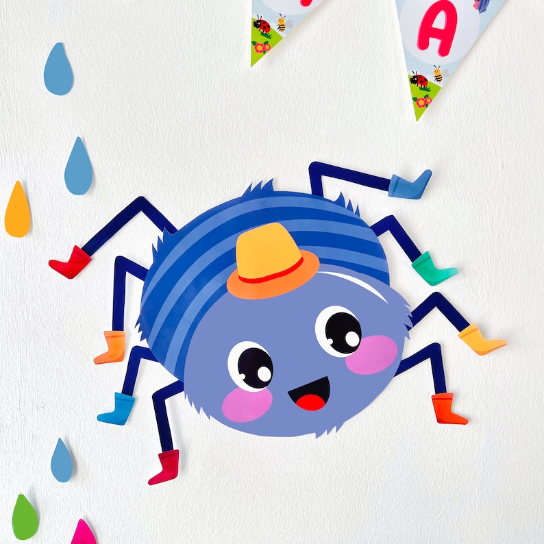 Itsy Bitsy Spider Cut-outs Party Decoration Printable/ Incy - Etsy