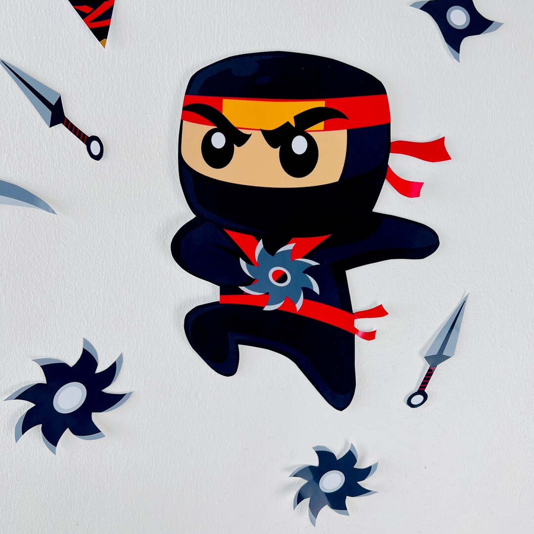 Ninja Cut-outs Party Decorations Printable/ Karate Party Decorations ...