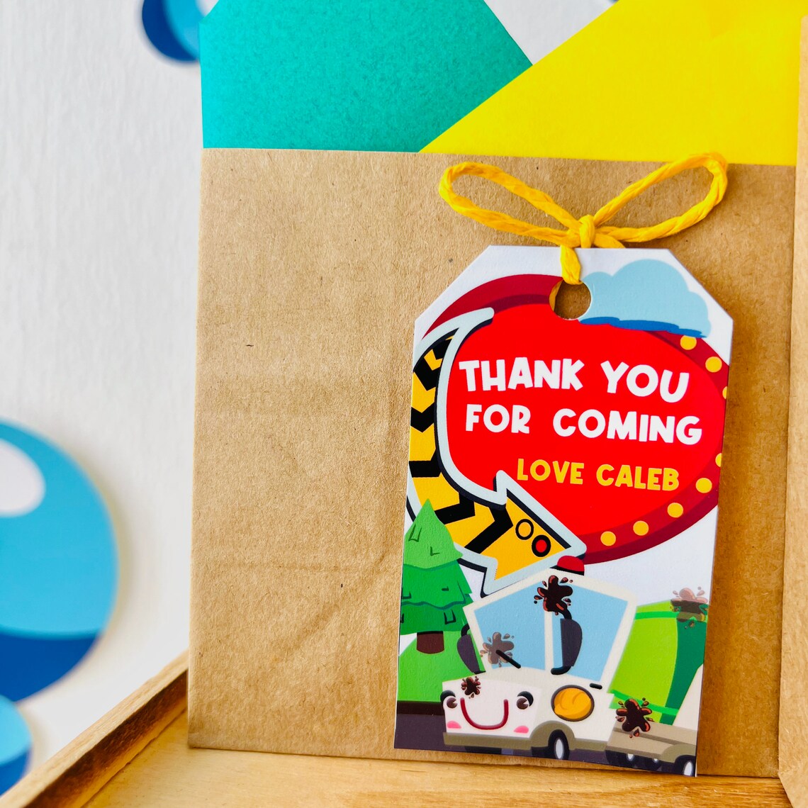Car Wash Transportation Party Favors Gift Tags Editable Printable/ Carl ...