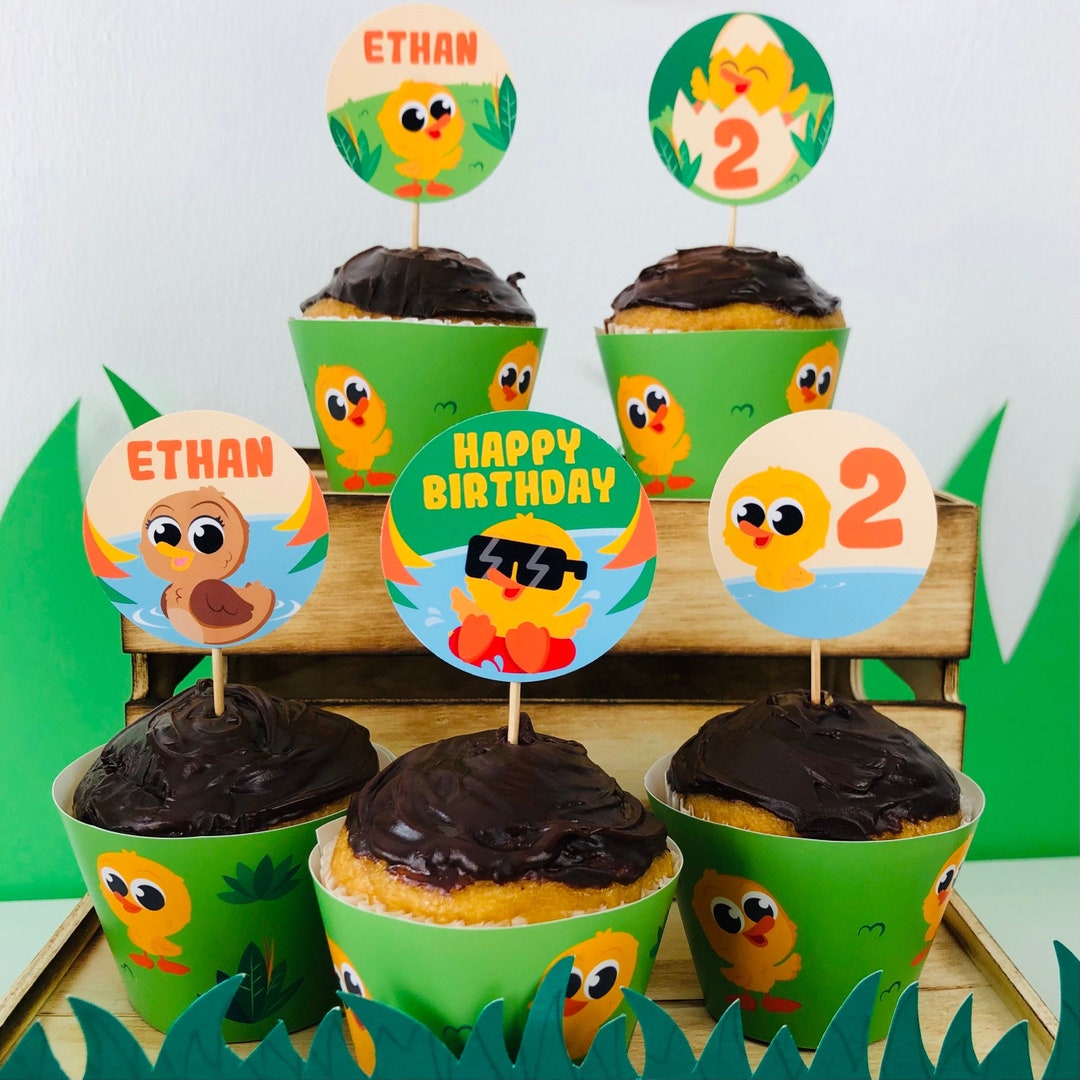Five Little Ducks Party Cupcake Topper/ 5 Little Ducks Cupcake Wrappers ...