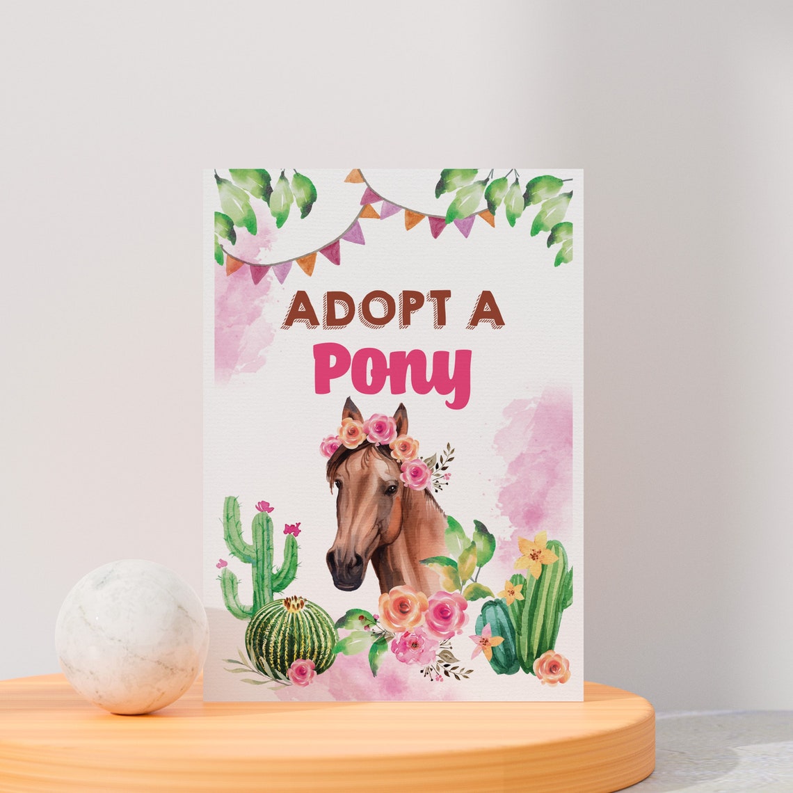 Adopt a Pony Certificate Printable/ Horse Adoption Certification Party ...