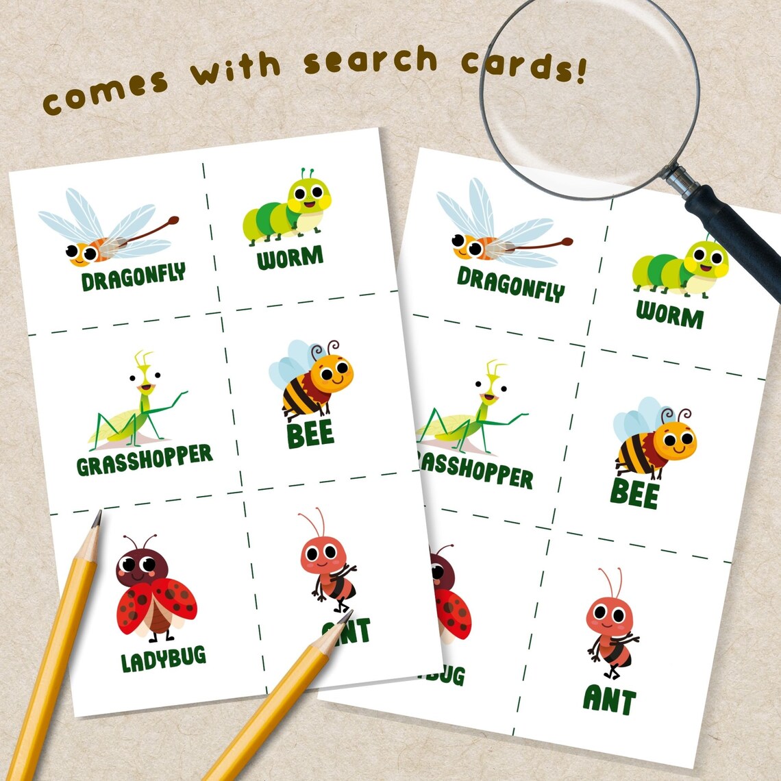 Bugs Scavenger Hunt | Nature Party Game, Insect Birthday (digital ...
