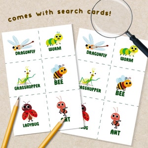 Bugs and Insects Party Game Scavenger Hunt | Outdoor Bug Hunt Party ...