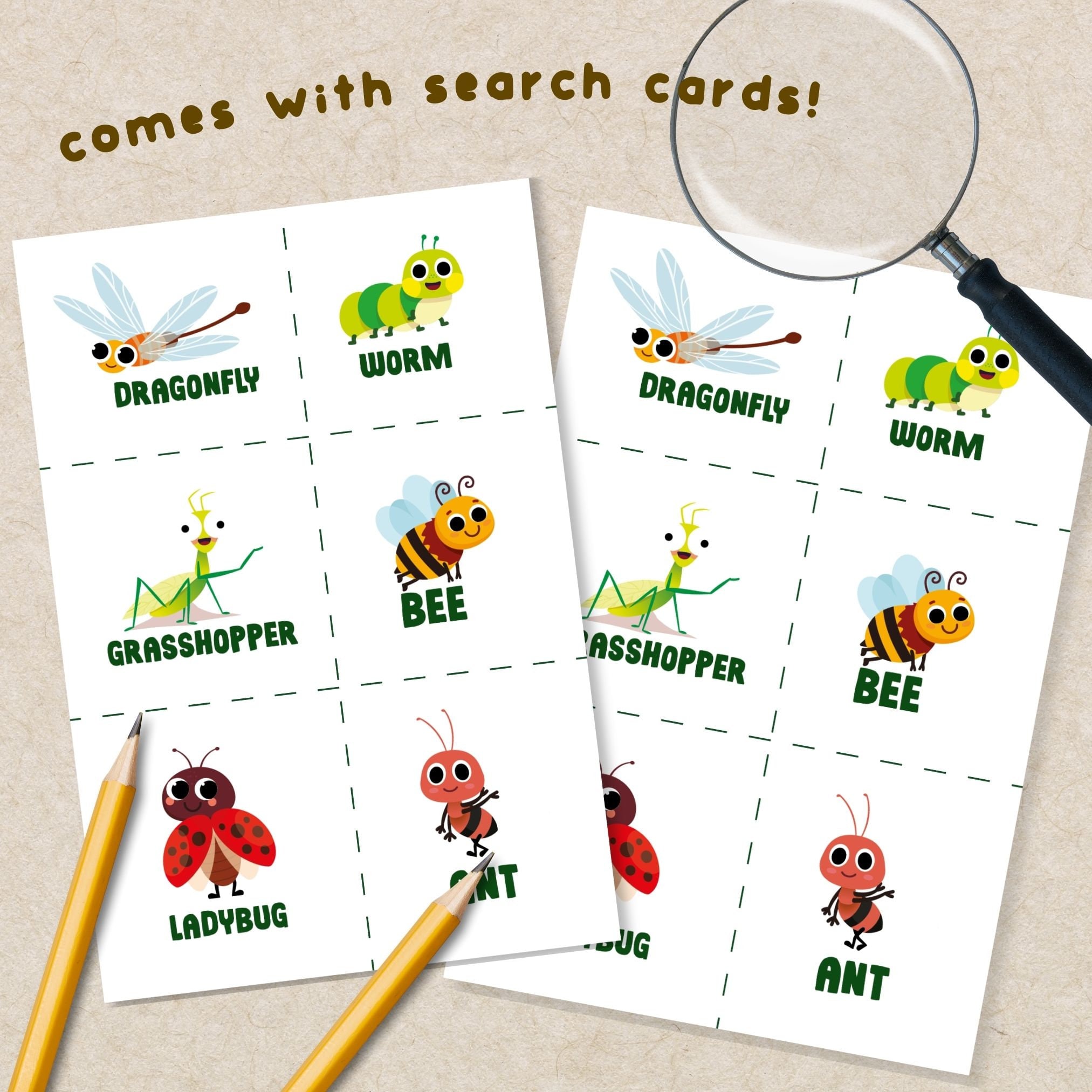 Bugs Scavenger Hunt | Nature Party Game, Insect Birthday (digital ...