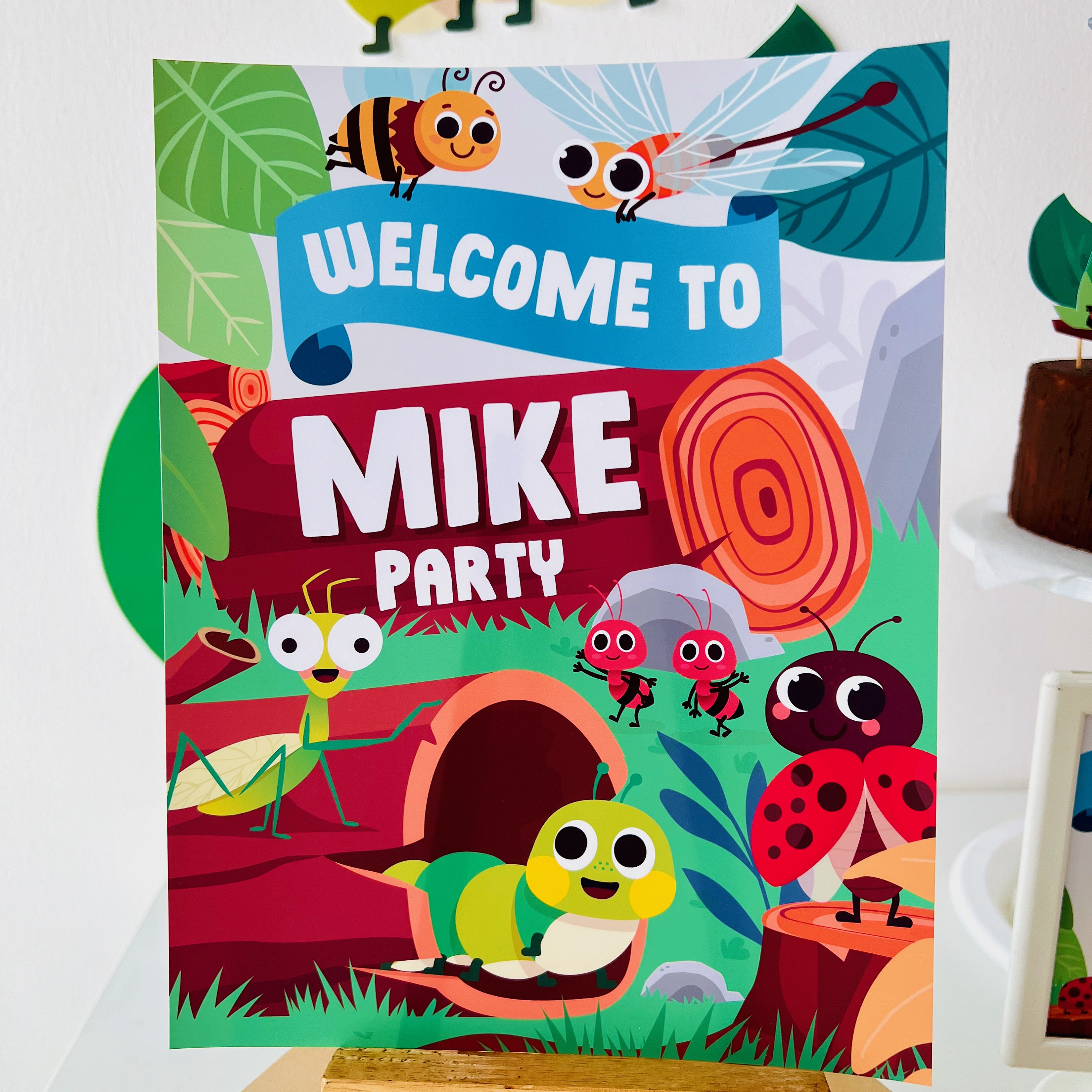 Bugs and Insects Party Welcome Sign EDITABLE Printable | Outdoor Nature ...