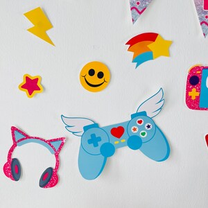 Gamer Girl Party Decorations Cut-outs Printable/ Pink Video Gaming ...