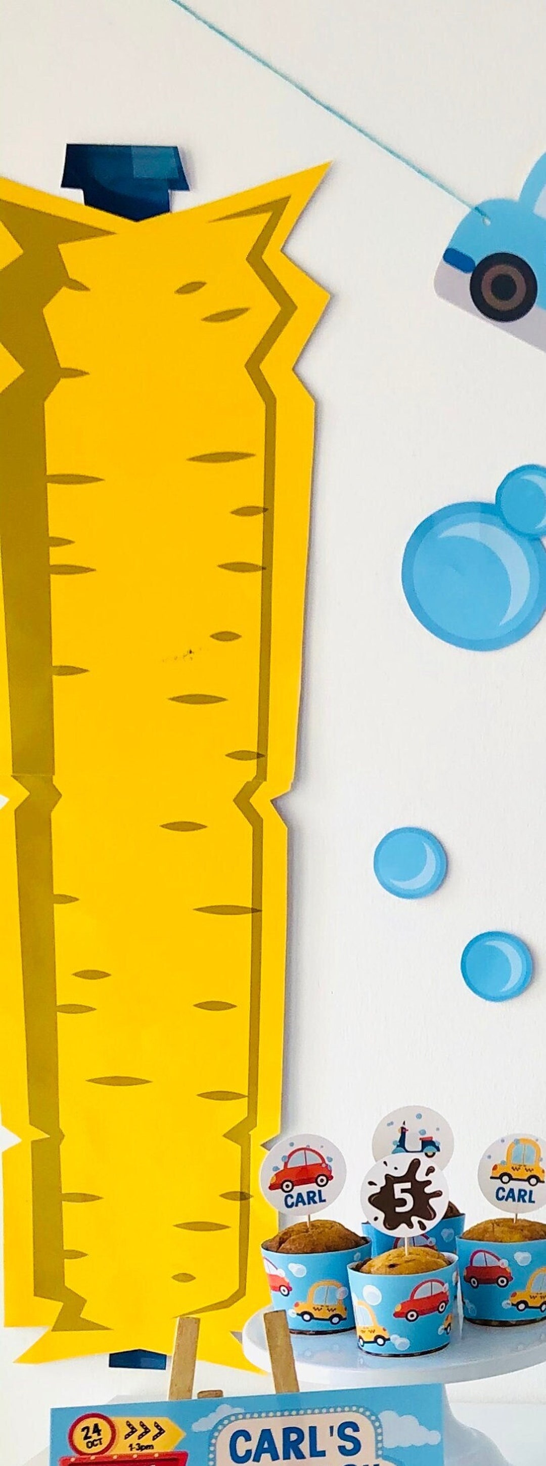 Car Wash Large Yellow Wipers Cut-outs Printable - Etsy