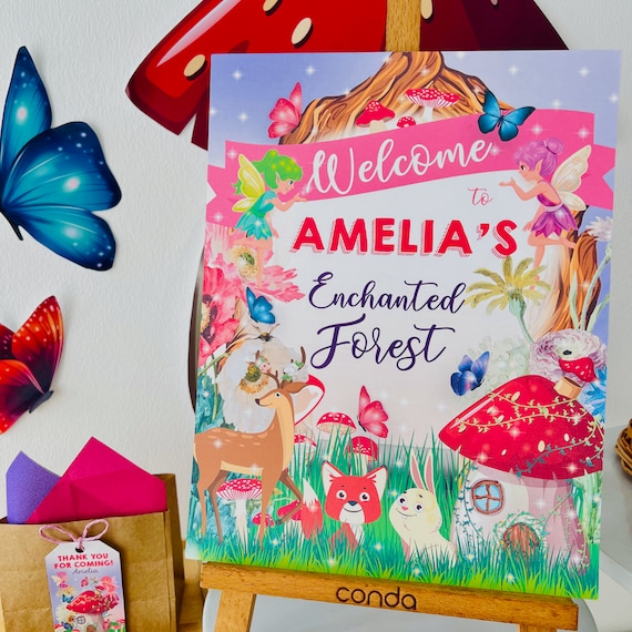 Enchanted Fairy Forest Party Welcome Sign EDITABLE Printable/ Fairy ...