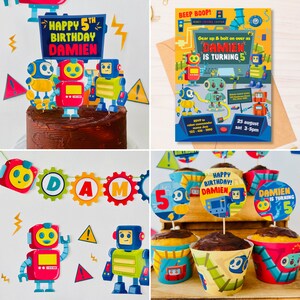 Robots Party Decorations EDITABLE Kit/ Robotics Science Lab Birthday ...