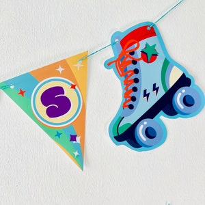 Roller Skating Party Birthday Banner EDITABLE Printable | Rollerblade ...