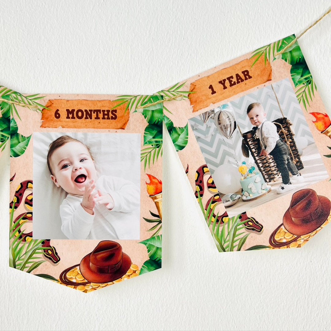 Indiana Jones Baby Monthly Milestones Photo Banner/ Adventure Explorer ...