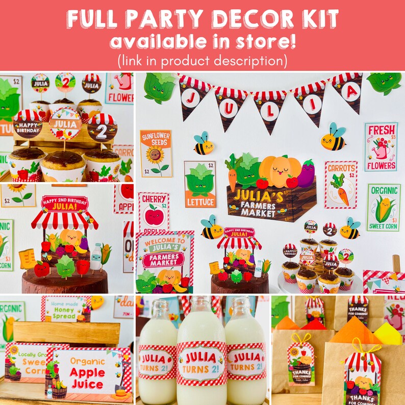 Farmers Market Fruits & Vegetables Signs EDITABLE Printable, Farmers ...