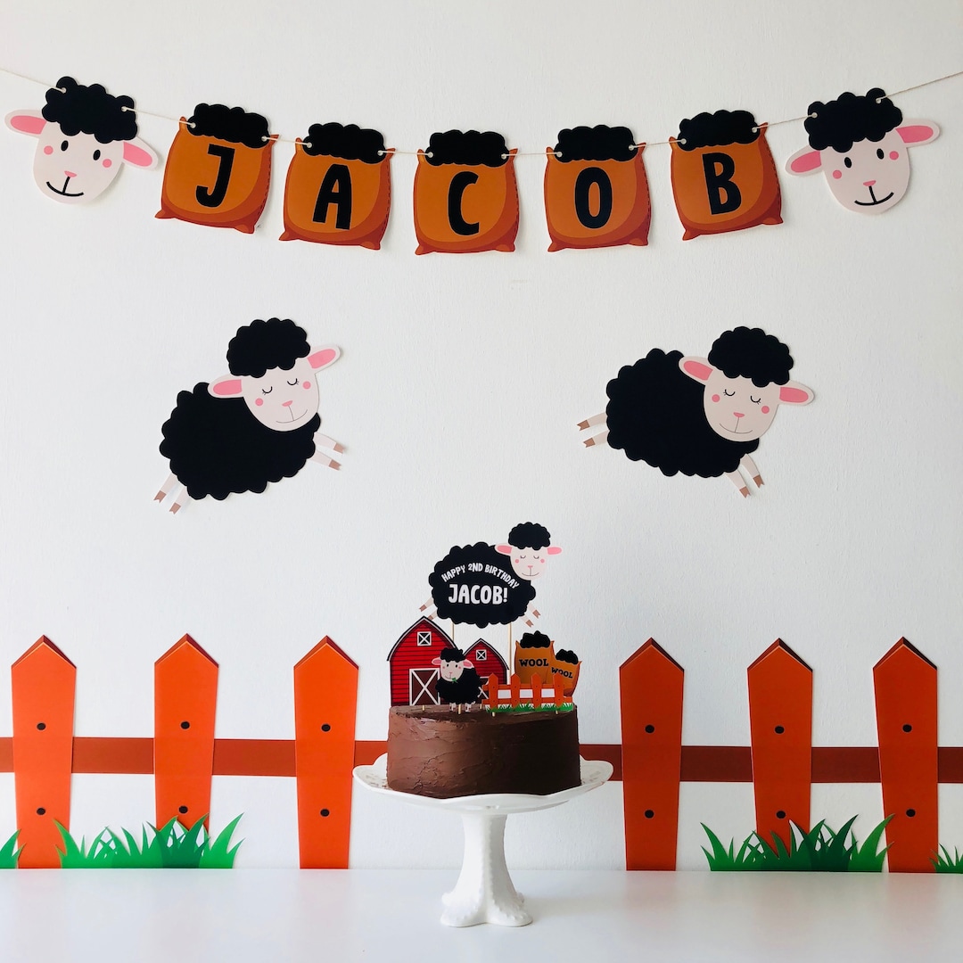Baa Baa Black Sheep EDITABLE Birthday Party Banner/ Party Bunting ...