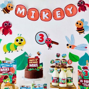 Bugs Birthday Banner EDITABLE Printable | Outdoor Nature Banner, Bugs ...