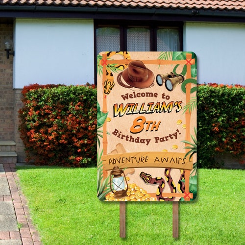 Indiana Jones Directional Party Signs/ Adventure Explorer - Etsy