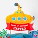 Yellow Submarine Cake Topper/ Submarine Birthday Cake Topper/ Under the ...