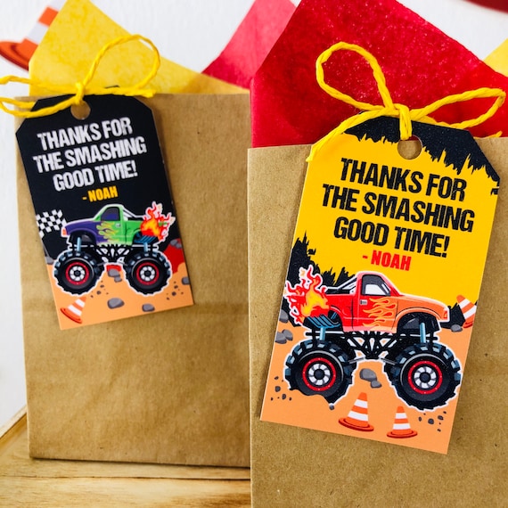 Monster Truck Party Favor Tags/ Monster Jam Gift Tags/ Monster Jam ...