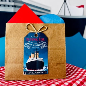 Titanic Party Favors Gift Tags EDITABLE Printable | Personalised ...