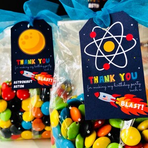 Space Gift Tags/ Galaxy Themed Party Gift Labels/ Outer Space Party ...
