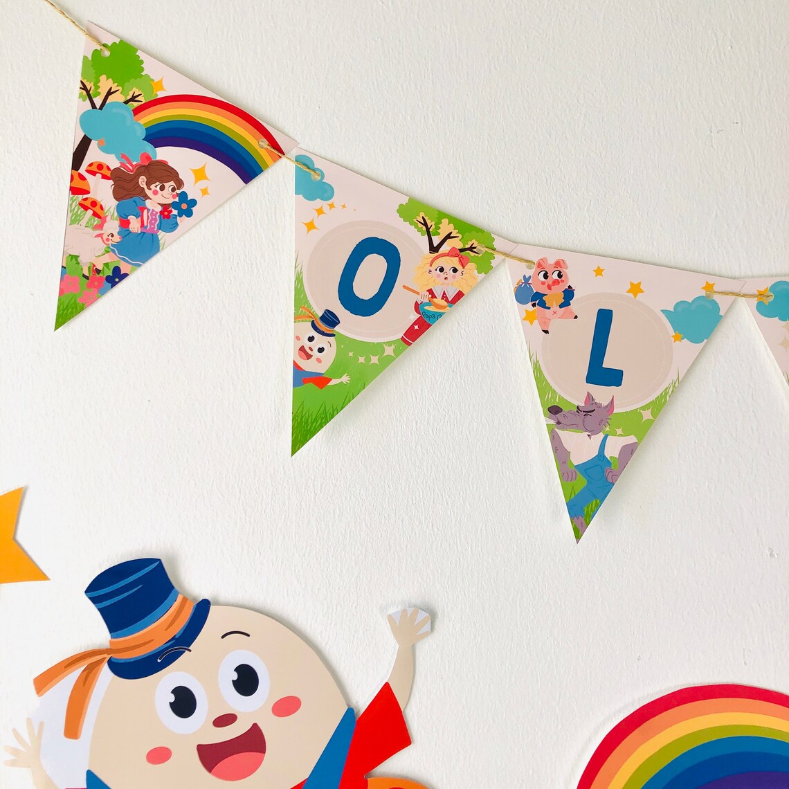 Nursery Rhyme Storybook Birthday Banner/ First Birthday Party - Etsy