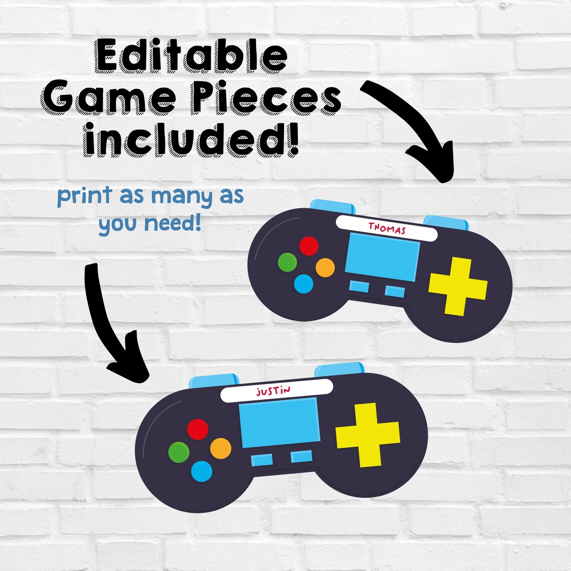Video Game Party Game Pin the Game Console Game Printable/ - Etsy
