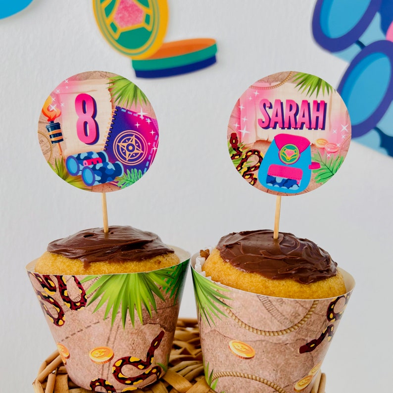 Indiana Jones Girl Party Cupcake Toppers Printable/ Ridley - Etsy