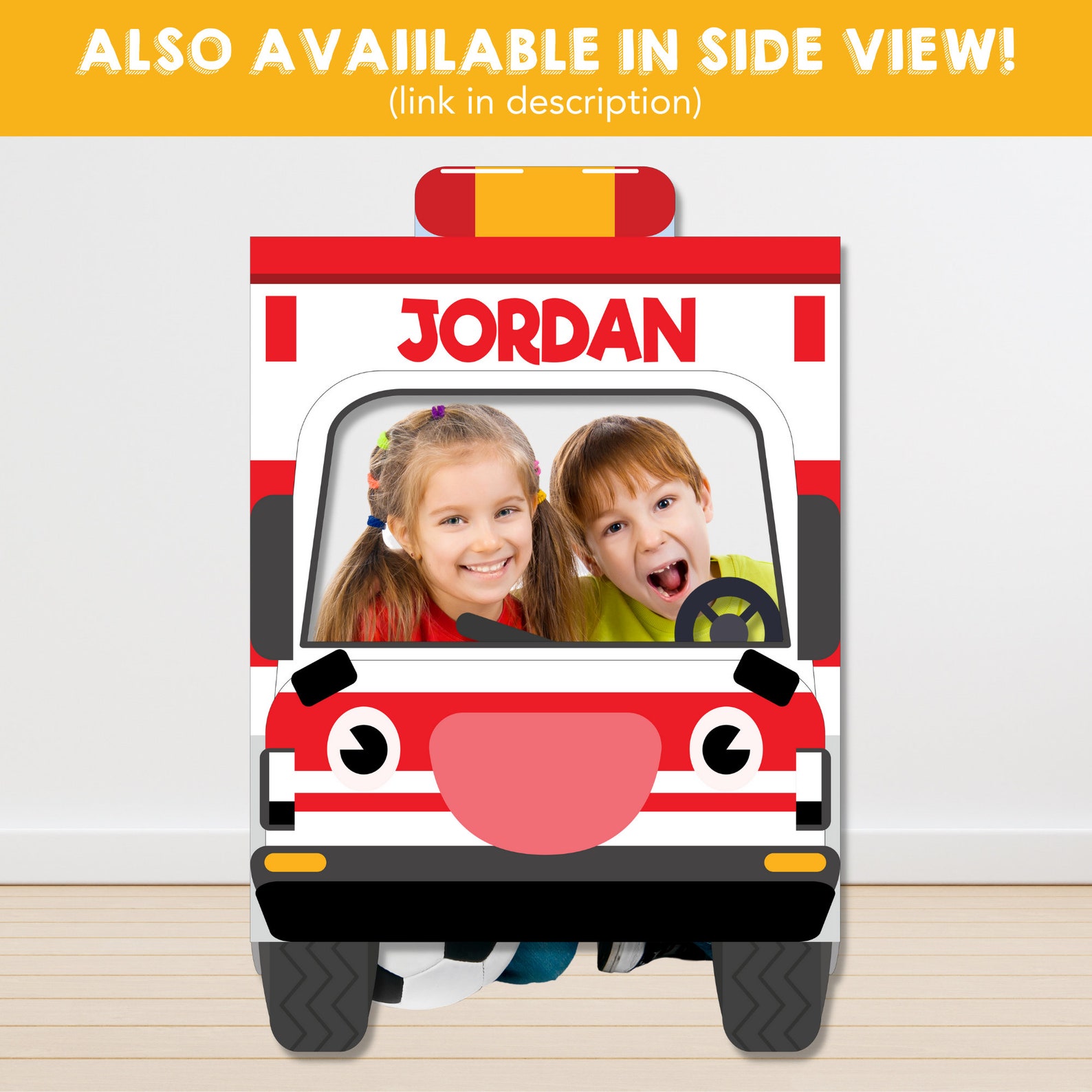 Ambulance Photo Booth Prop, Hospital Party Decor (editable, Printable ...
