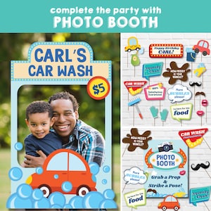 Car Wash Birthday Party Banner/ Cute Cars Banner/ Car Banner EDITABLE ...