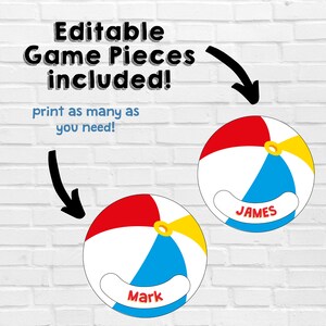 Summer Pool Party Game Pin the Beach Ball Game Printable/ Beach Ball ...