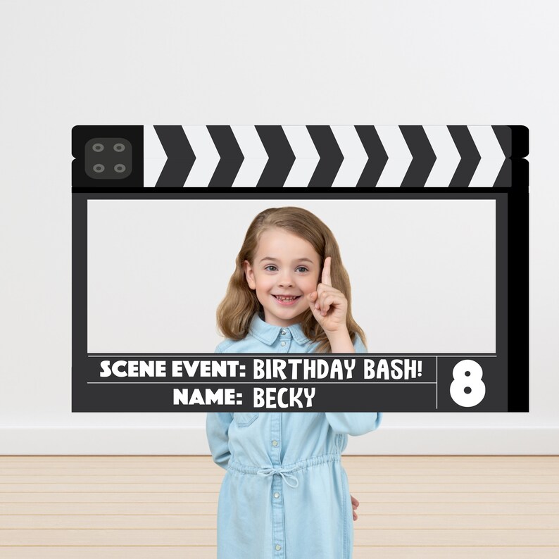 Movie Night Photo Booth Frame Printable (editable Text) - Etsy