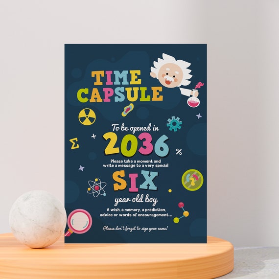 Science Birthday Time Capsule Set/ Scientist Party First Birthday ...